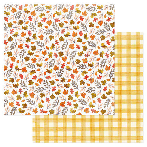 American Crafts - Farmstead Harvest 12x12 Cardstock - Colorful Leaves ...